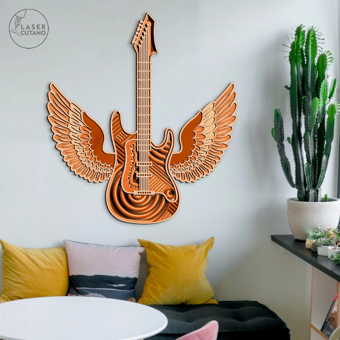 Guitar Laser Cut File Xtool Layered Svg Cricut and Laser Cut Music ...