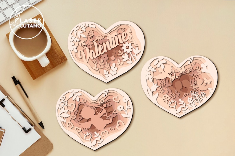 Svg Valentines Day Heart Laser Cut File and Valentine Svg - Etsy