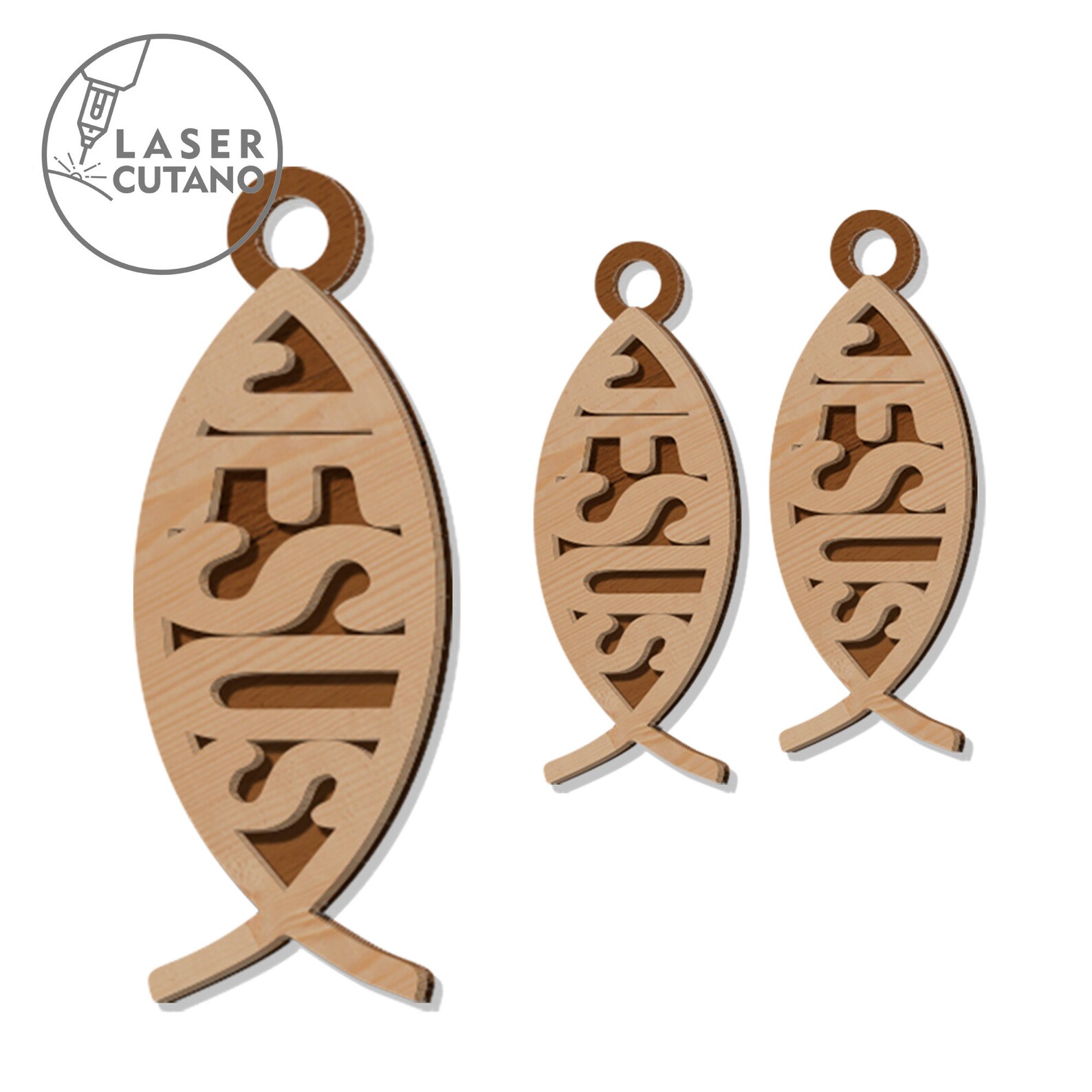 Ichthys Svg Laser Cut File Christian Svg and Glowforge File for Laser ...