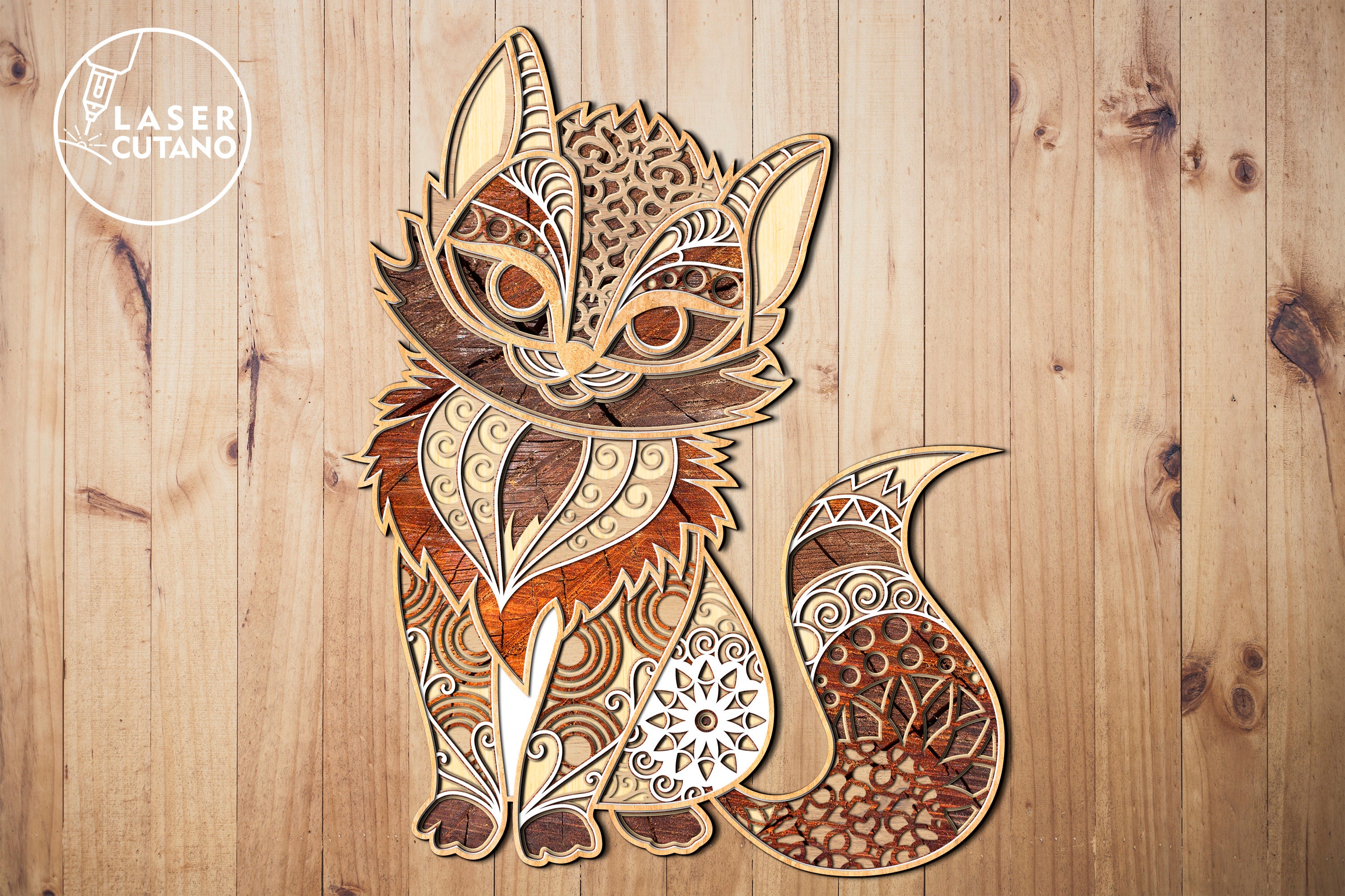 Laser Cut Files KITTY Layered Svg File and Cricut Svg File - Etsy Canada
