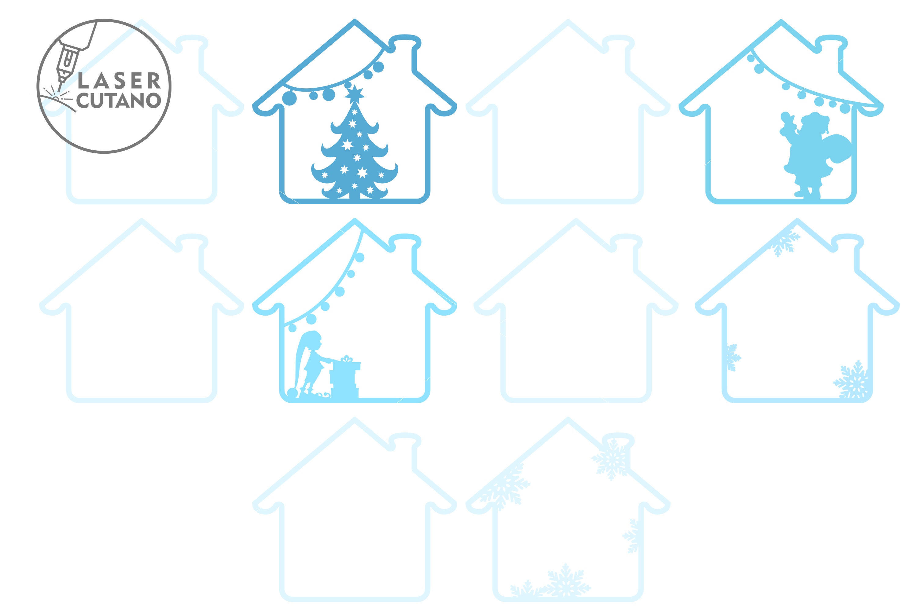 WINTER HOUSE Laser Cut Files Svg Dxf Files for Plasma, Dxf Files Cnc ...
