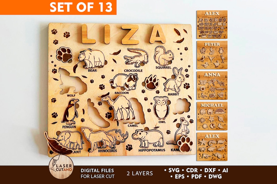Custom Puzzles Laser Cut File Puzzle Cnc File and Laser Engraved Gift ...