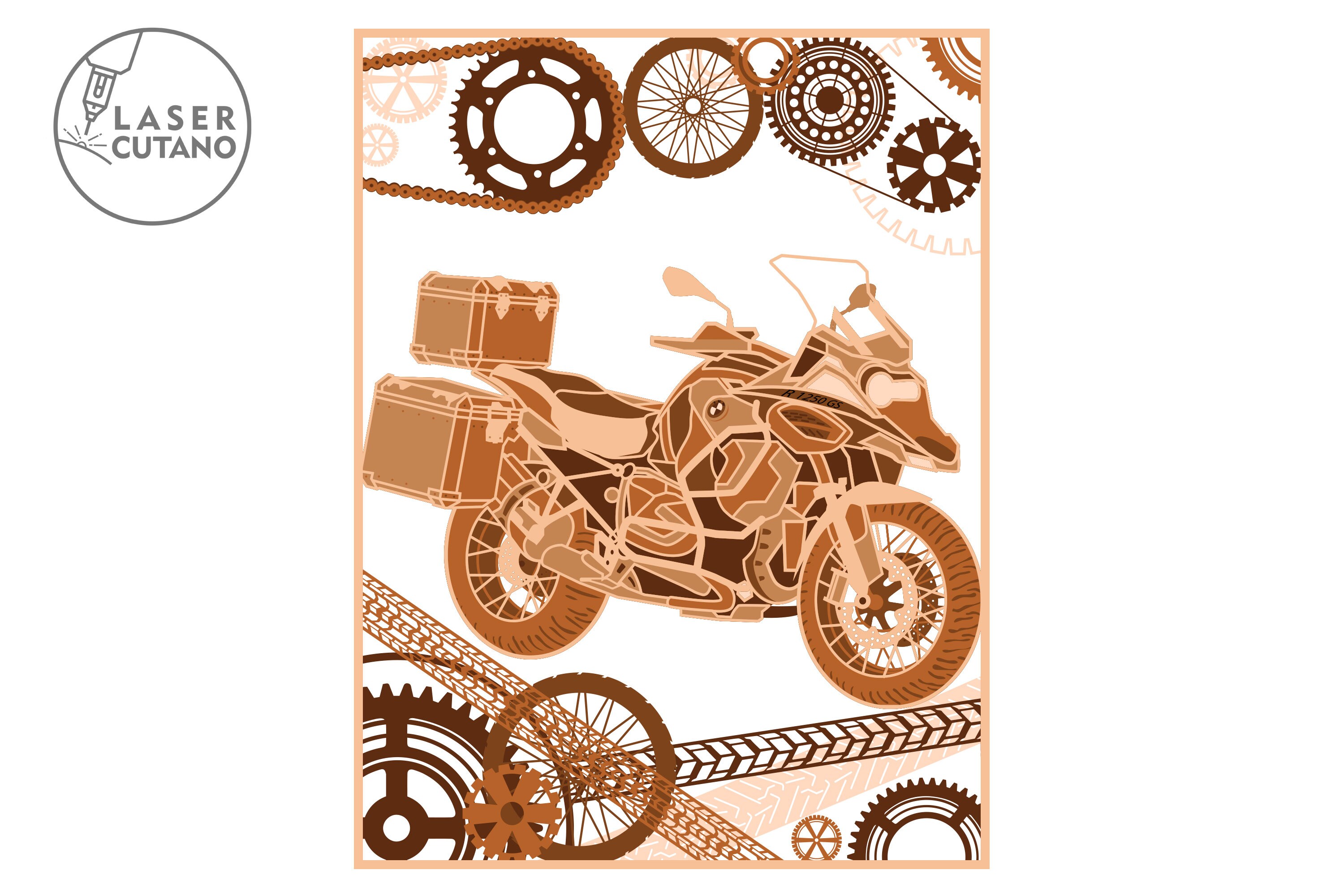 BMW Laser Cut MOTORCYCLE File for Glowforge Svg Multi Layer Laser File ...