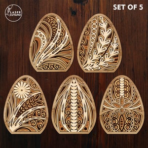 Laser Cut Files Easter Eggs Svg File Cnc and Easter Glowforge File ...