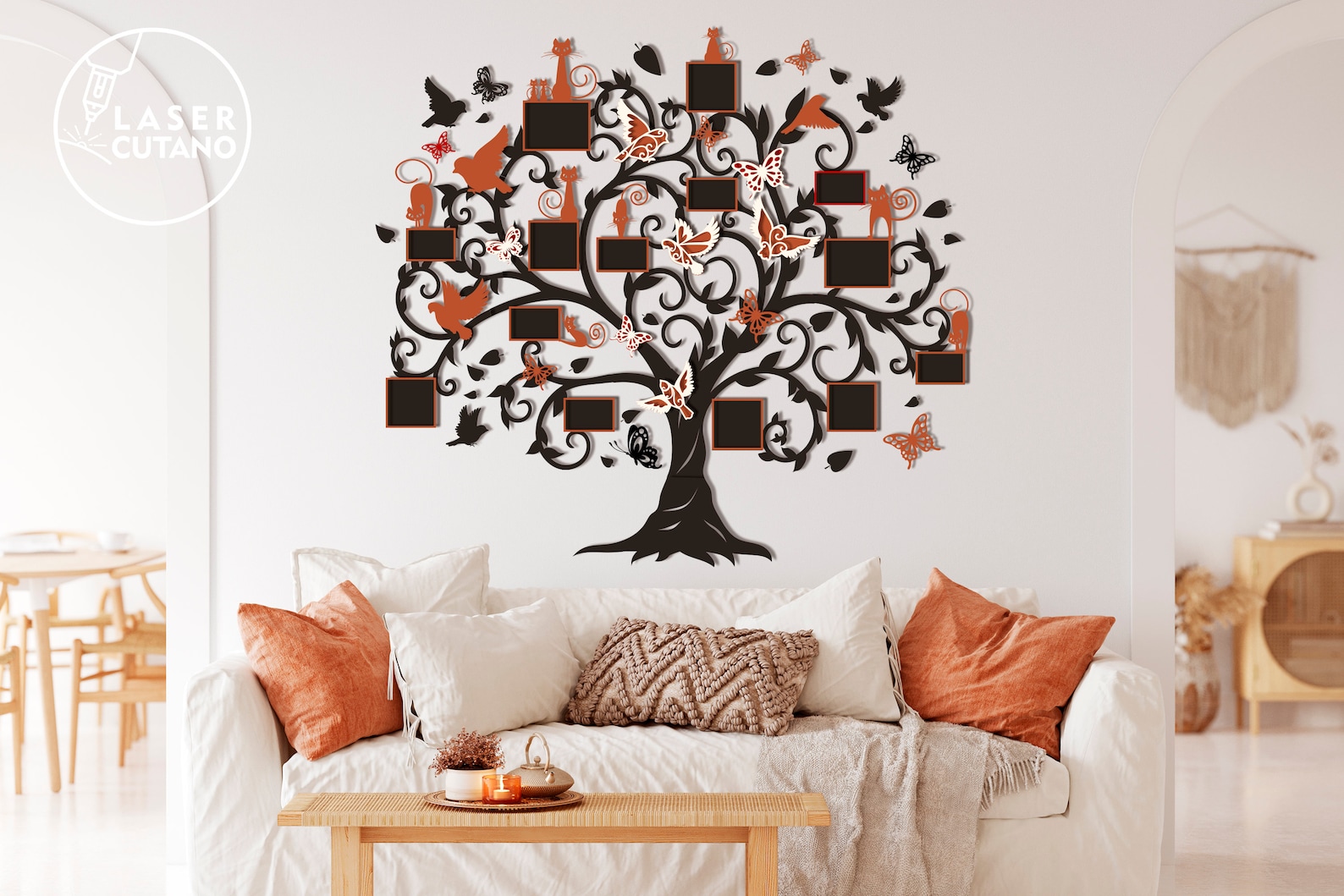 FAMILY TREE Laser Cut File Photo Frames Svg Dxf Cdr Laser Cut | Etsy