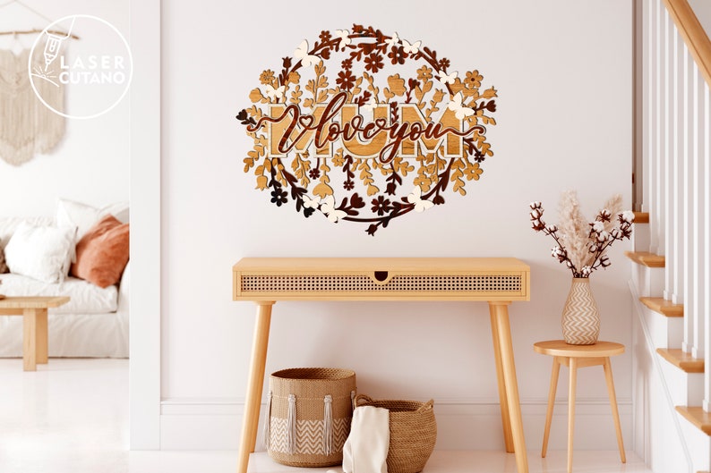 MUM Laser Cut File SVG MOM Glowforge Mother's Day Laser - Etsy