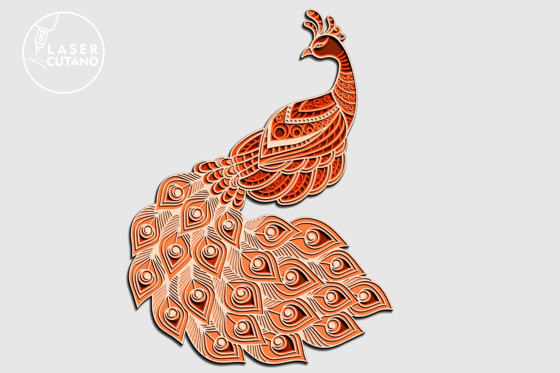 PEACOCK Laser Cut File BIRD Svg Cutting Template and Peacock - Etsy