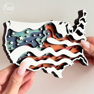 Independence Day Svg Laser Cut File and USA Flag United States America ...