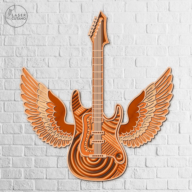 Guitar Laser Cut File Xtool Layered Svg Cricut and Laser Cut Music ...