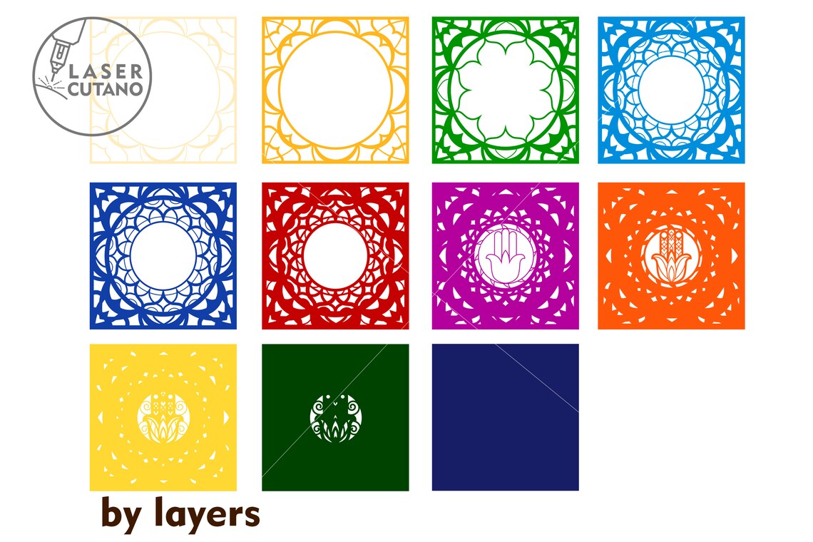 Svg Laser Cut Files MANDALA Layered Cut File and Wall Panel - Etsy