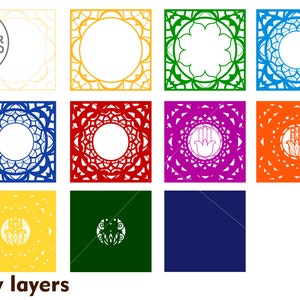 Svg Laser Cut Files MANDALA Layered Cut File and Wall Panel Decor ...