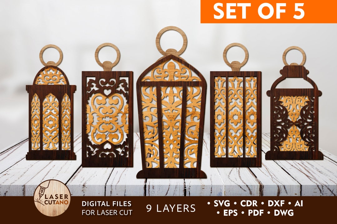 LANTERN Laser Cut File Svg Candle Holder Laser Cut and Tea Light Lamp Laser Cut, Glowforge Files ...