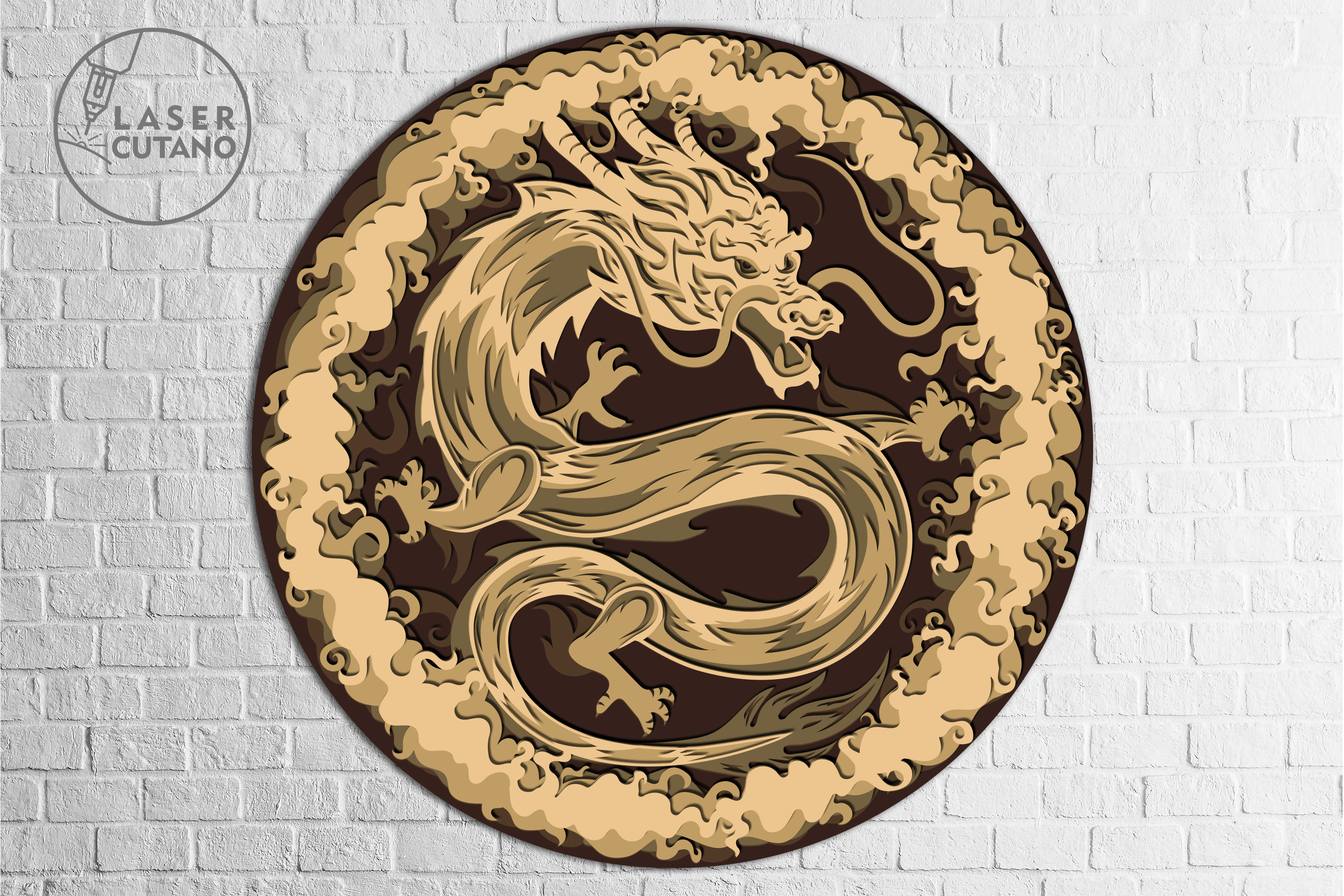 CHINESE DRAGON Laser Cut File SVG Cricut Layered Laser - Etsy