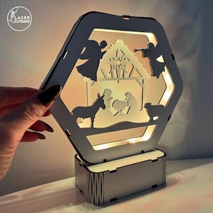 Light Box Laser Cut Files Christmas, Laser Cut Templates, New Year ...