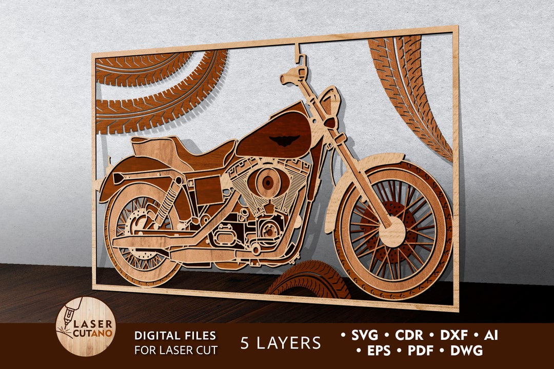 Motorrad Laser Cut Files Motorrad Laser Cut Dateien, 3D Dekor Moto ...