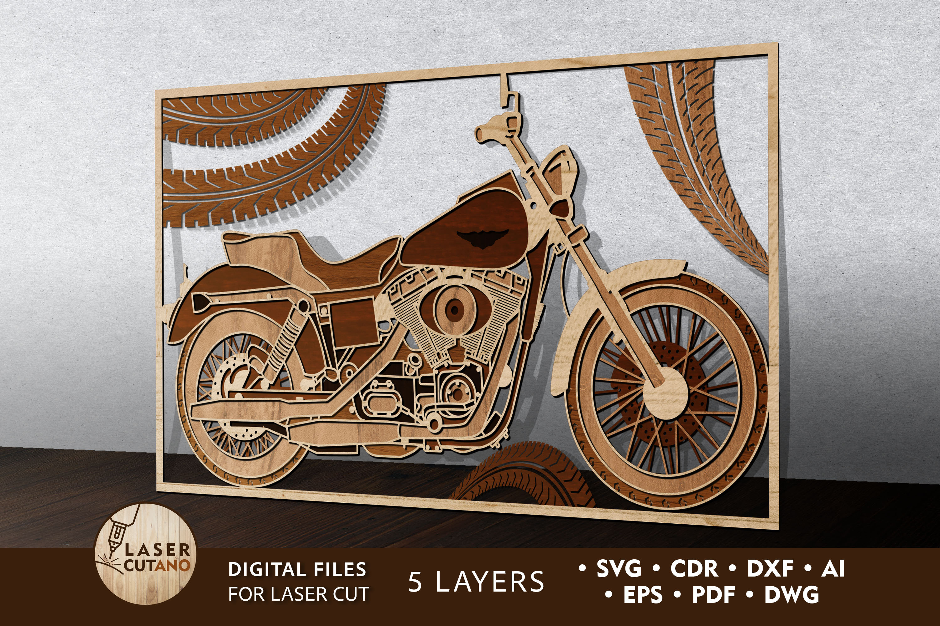 Laser Svg Motorbike Laser Cut Files Motorcycle Laser File and Biker Svg ...