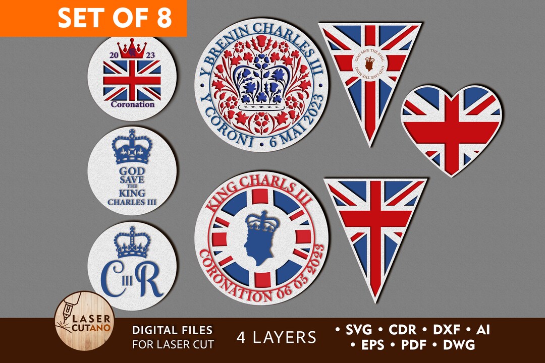 Laser Cut Royal Coronation Decorations Svg Files King Karol G Svg and ...