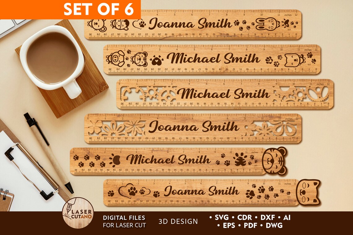 Laser Svg Custom Rulers Laser Cut File and School Laser Files, Kids ...