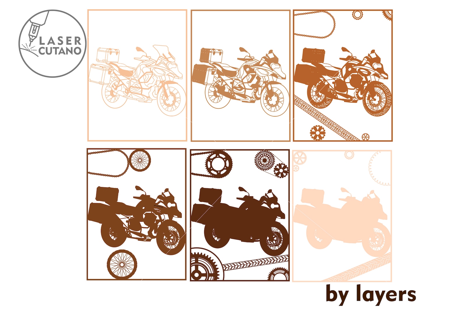 BMW Laser Cut MOTORCYCLE File for Glowforge Svg Multi Layer Laser File ...