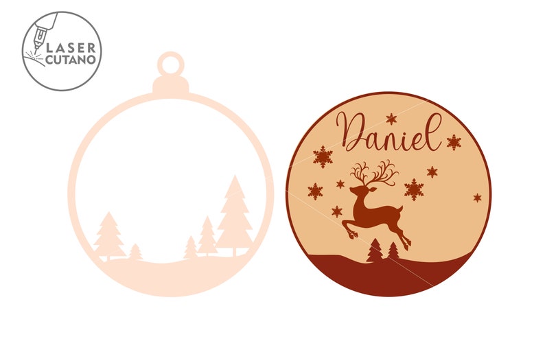 Svg Christmas Ornaments Laser Cut Files Bundle Templates New Etsy