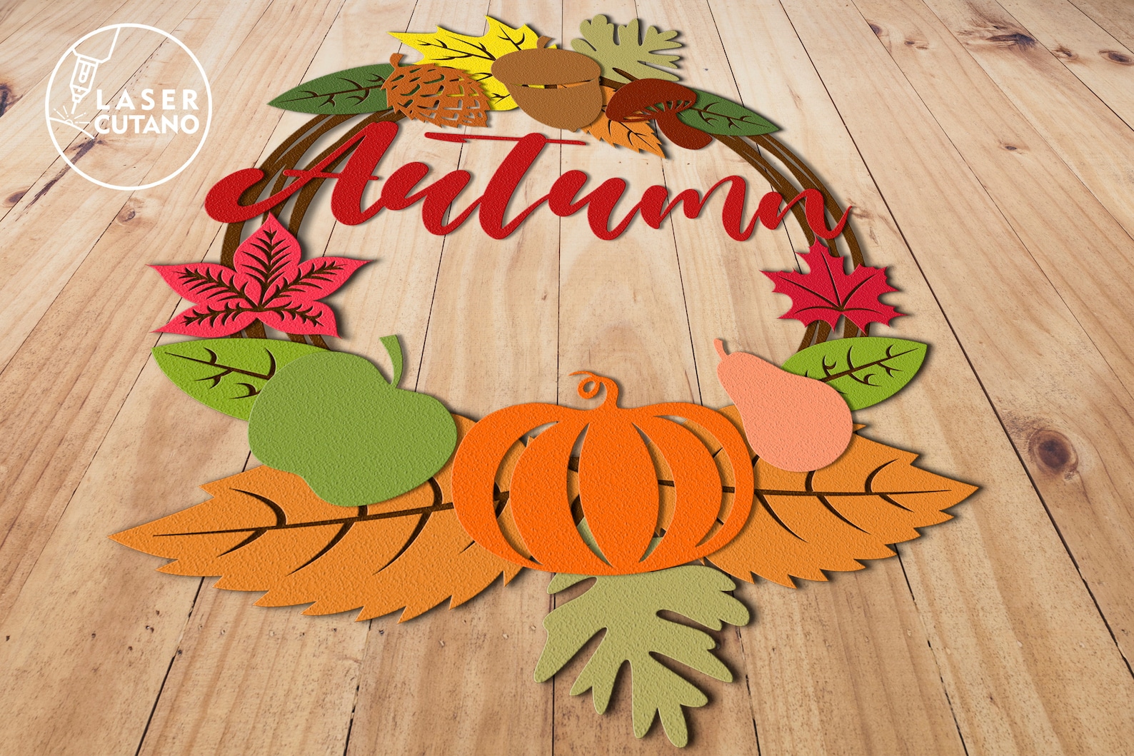 AUTUMN WREATH Svg Bundle Laser Cut File Cnc Laser Cut - Etsy