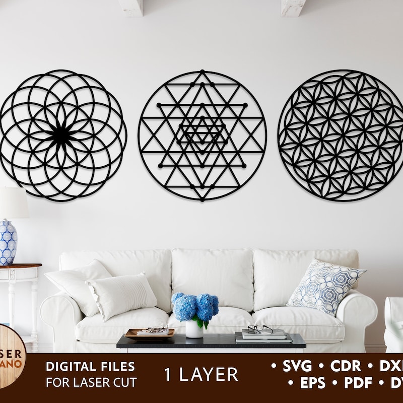 Sacred Geometry Wall Art - Etsy