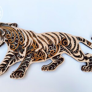 Multilayer Laser Cut File TIGER Dxf File Laser Cut File | Etsy