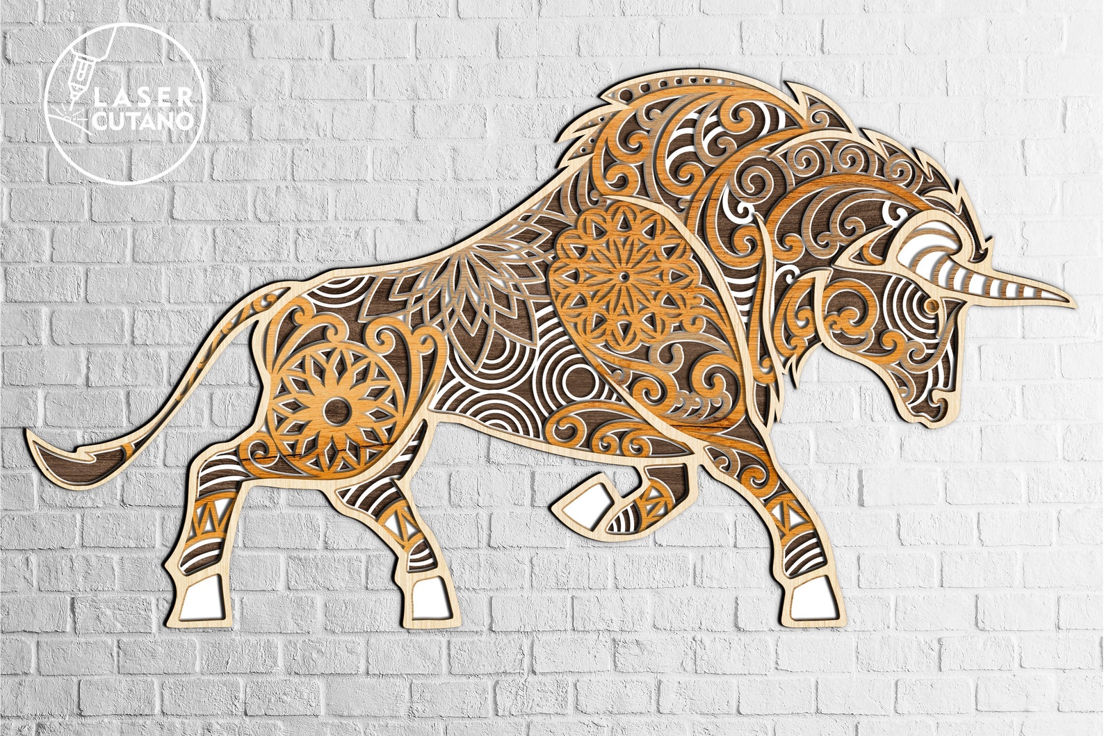 BISON Laser Cut Files Buffalo SVG Vector, Bull Laser Cut and Glowforge ...