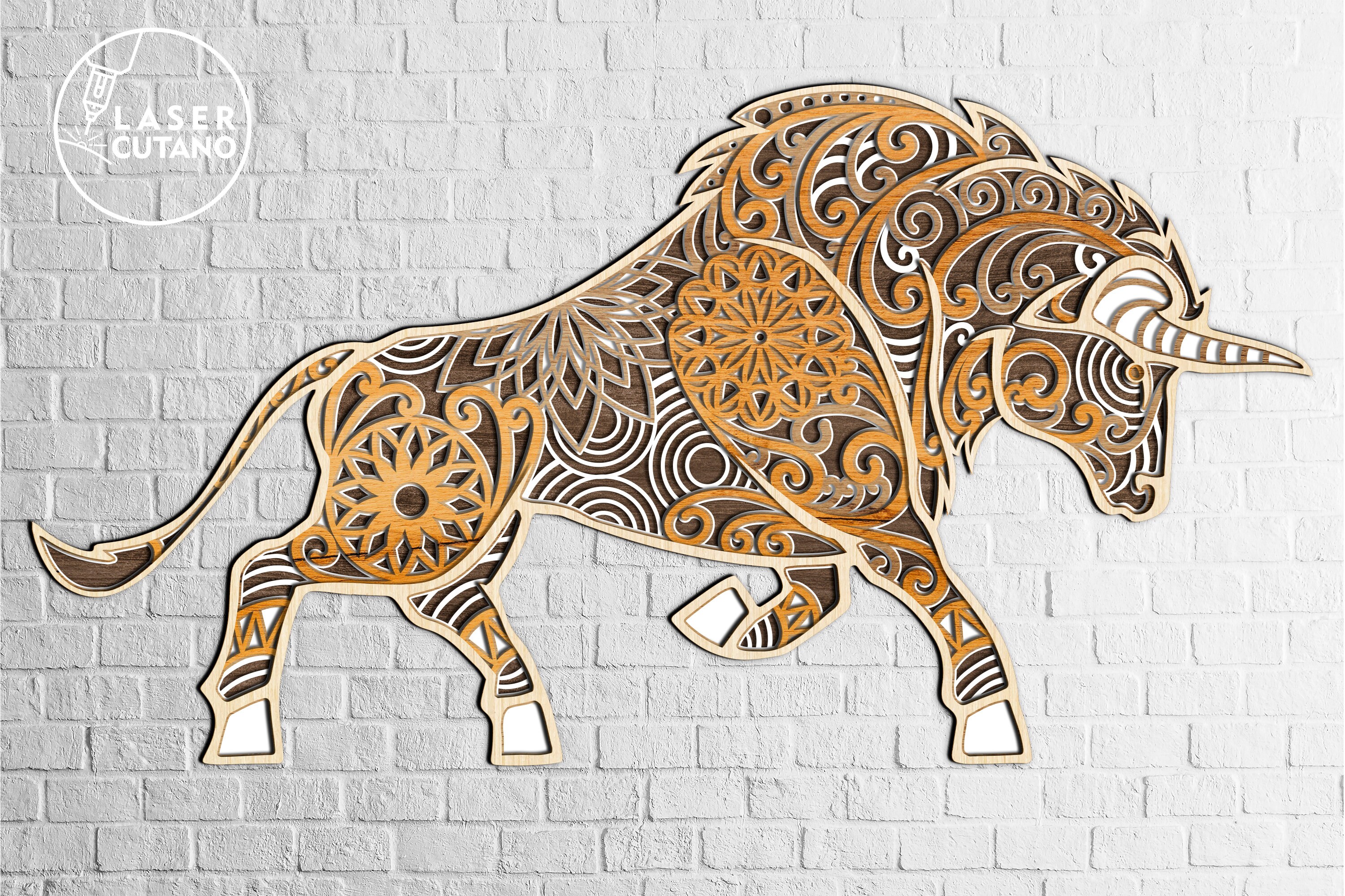 BISON Laser Cut Files Buffalo SVG Vector Bull Laser Cut and - Etsy