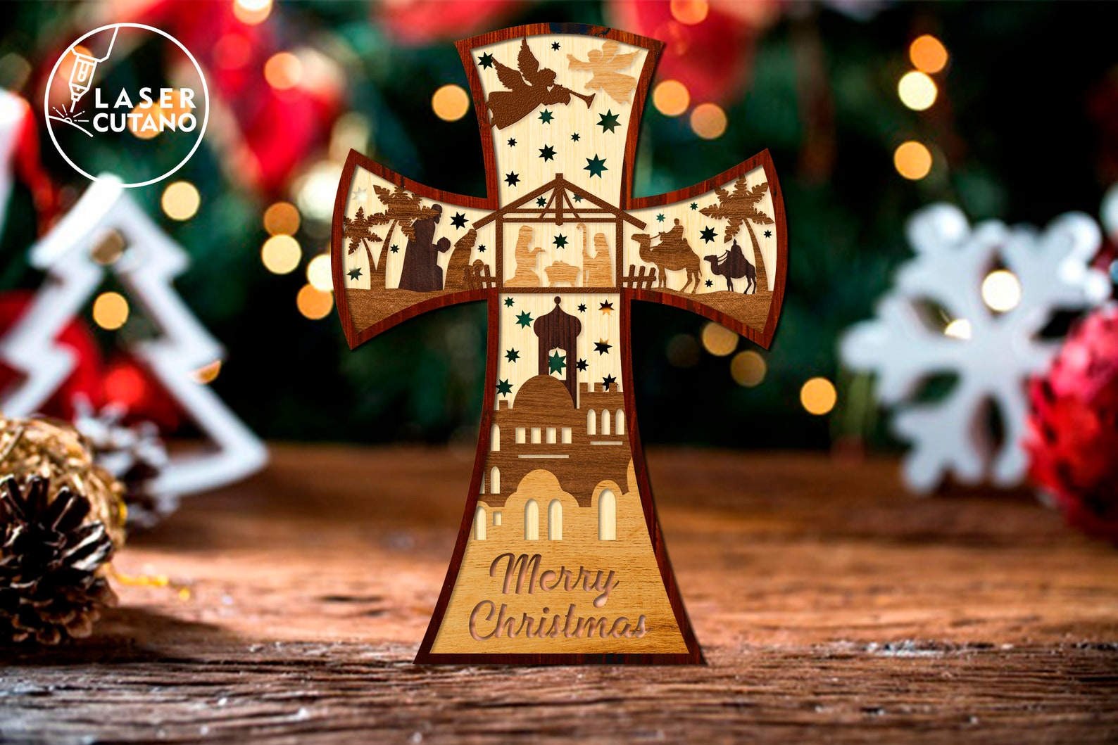 Laser Cut NATIVITY SCENE Pattern Svg Christmas Silhouette 3d | Etsy