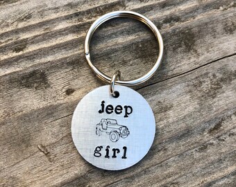 Jeep Girl Keychain - Etsy