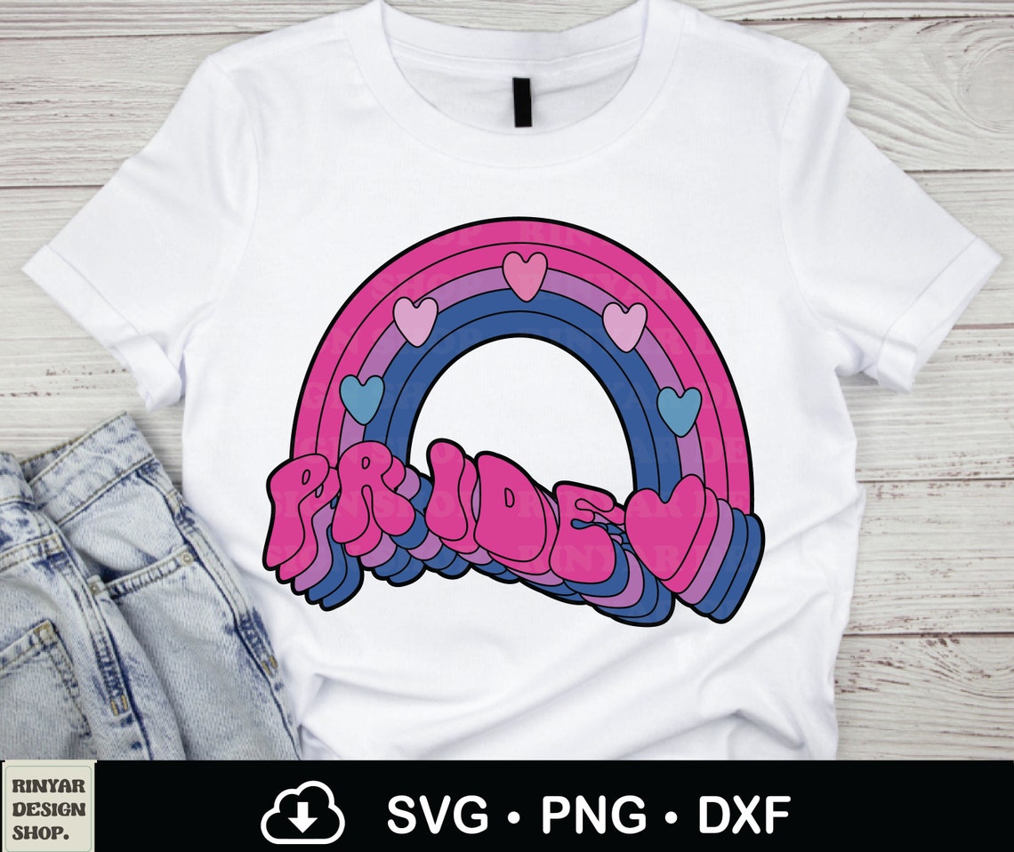 Bisexual Pride Svg LGBTQ Heart Pride Svg Png Sublimation | Etsy