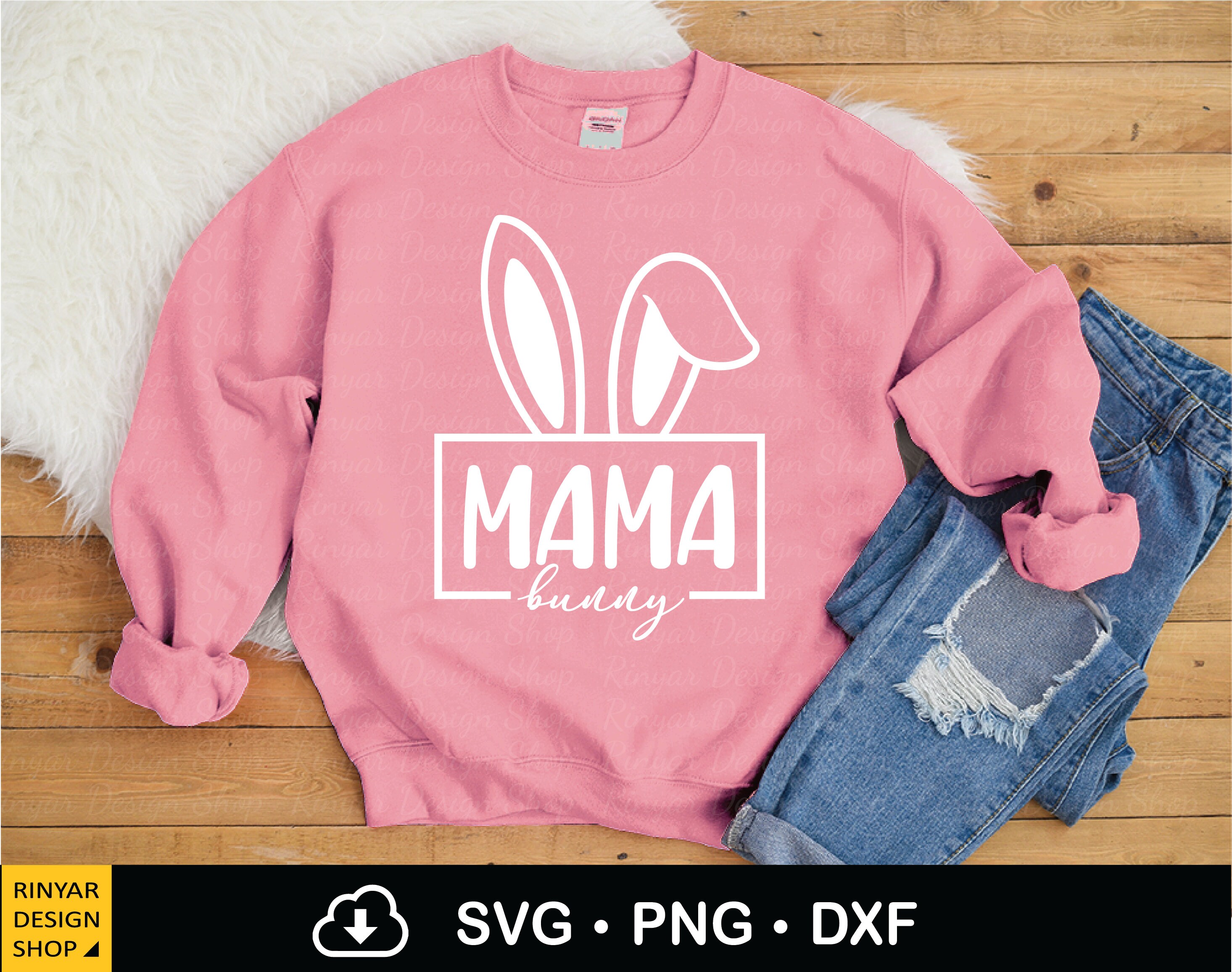 Bunny Mama Bunny Svg, Baby Bunny Shirt Design Sublimation Png, Funny ...
