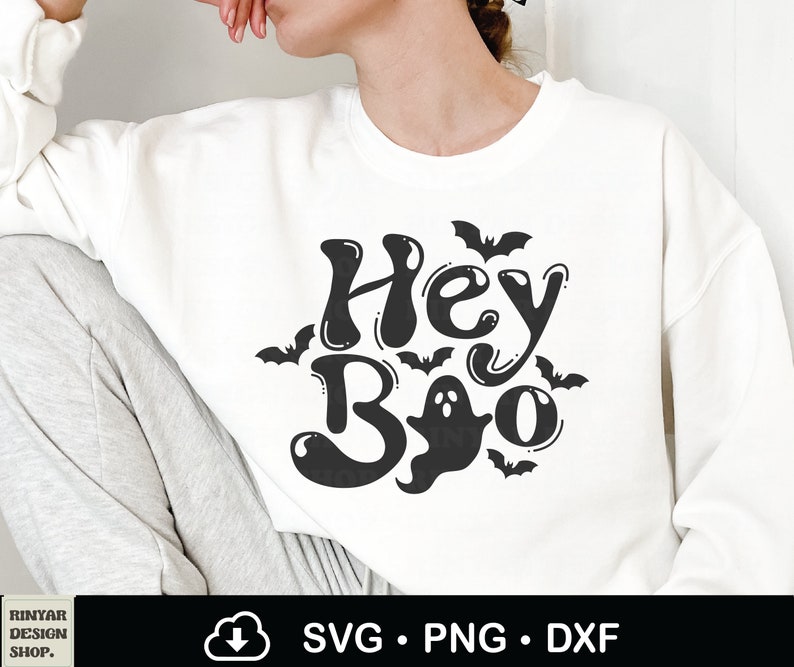 Hey Boo Svg Halloween Svg Halloween Sublimation Png Kids - Etsy