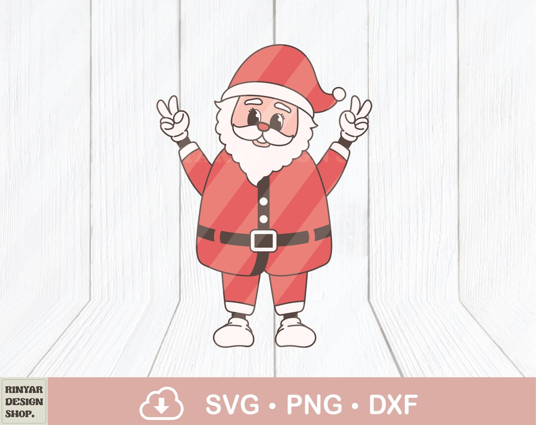 Retro Santa Svg, Vintage Santa Svg, Christmas Santa Claus Png, Vintage ...