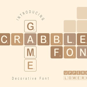 Scrabble Font OTF, TTF, Png, Svg, Game Font, Learning Alphabet ...