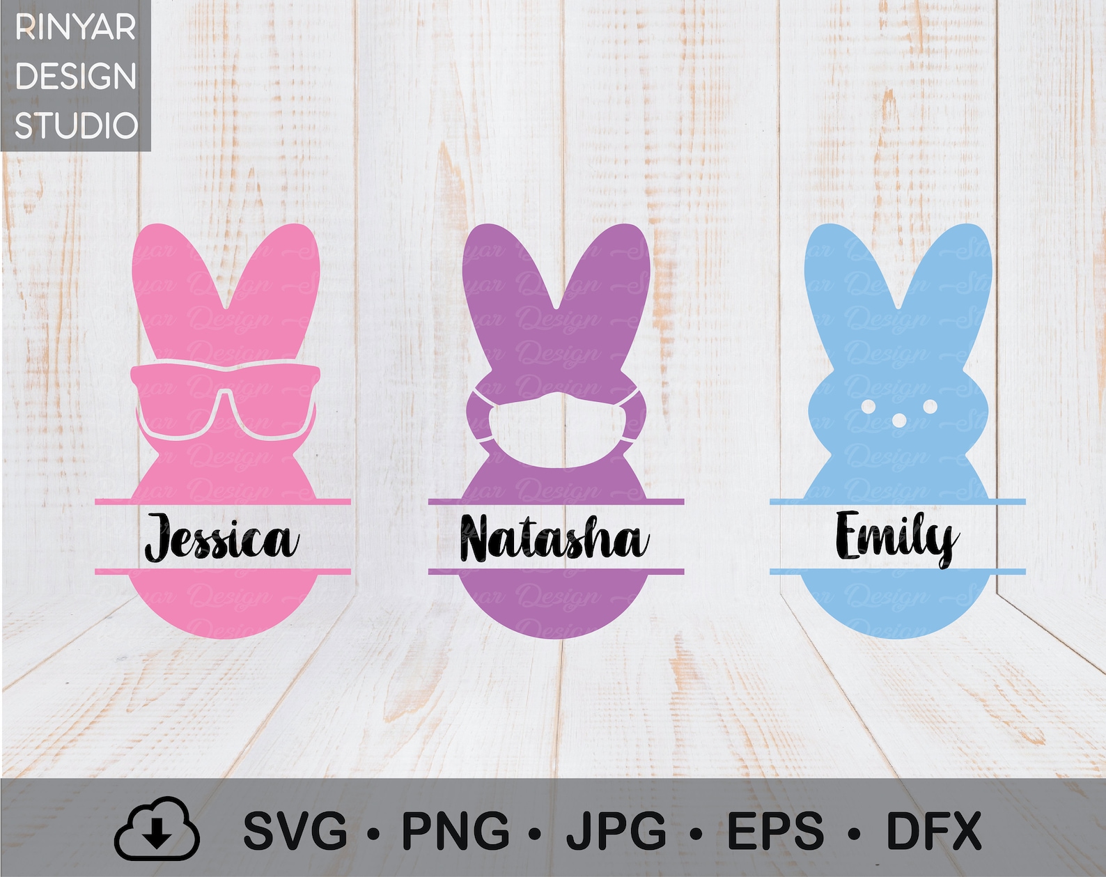 Peeps Name Frame SVG Cute Peeps Svg Easter SVG Bunny SVG | Etsy