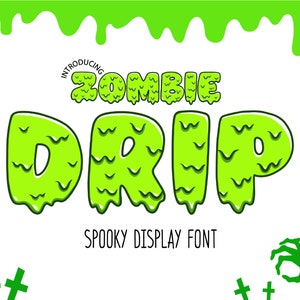Zombie Drip Spooky Halloween Font, Halloween Theme Display Font Fun ...