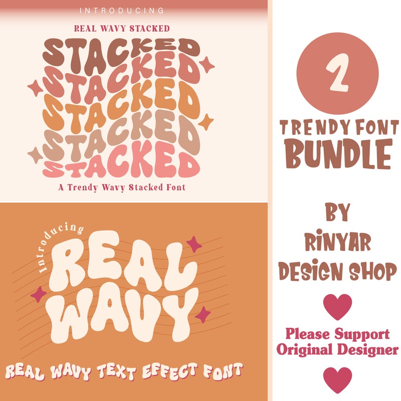 Stacked Font - Etsy