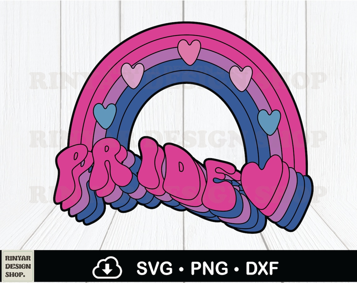 Bisexual Pride Svg LGBTQ Heart Pride Svg Png Sublimation | Etsy