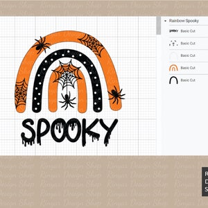 Rainbow Spooky Svg, Halloween Rainbow Svg, Trick or Treat, Rainbow ...