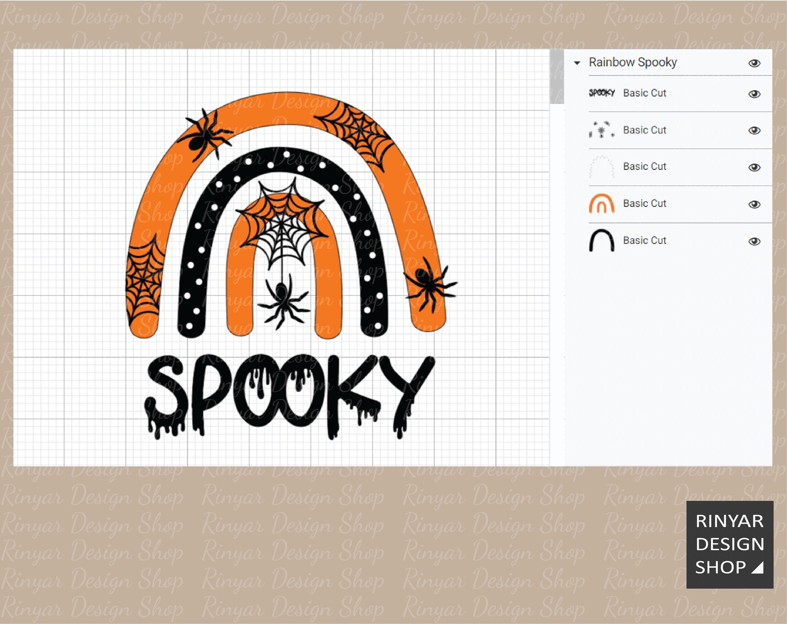 Rainbow Spooky Svg, Halloween Rainbow Svg, Trick or Treat, Rainbow ...