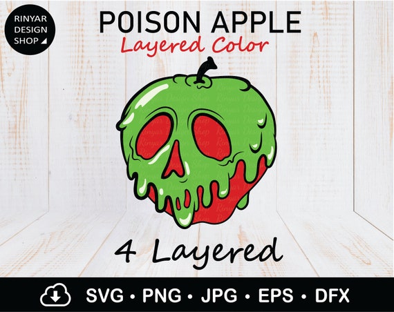 Layered Poison Apple Svg Easy to Customize 4 Layer Poison | Etsy