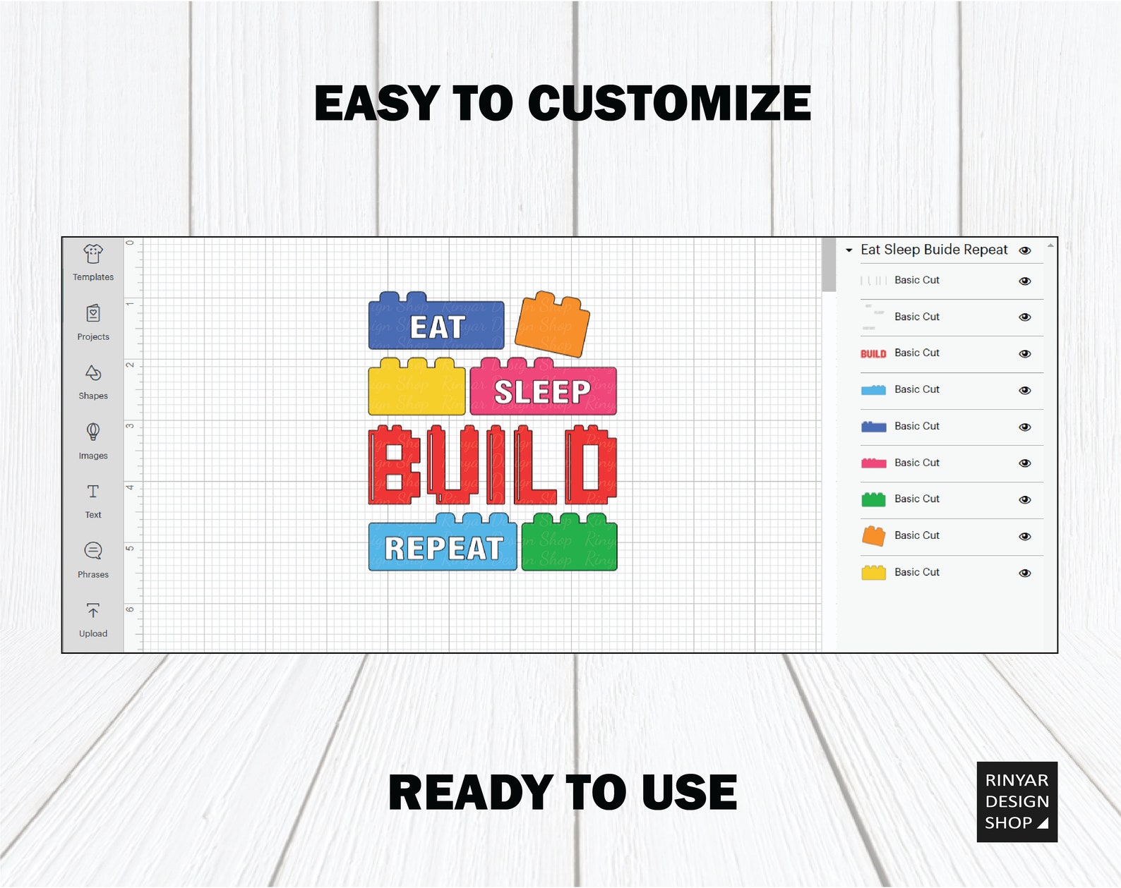 Eat Sleep Build Repeat Svg, Engineer Svg, Colorful Block Bricks Svg ...