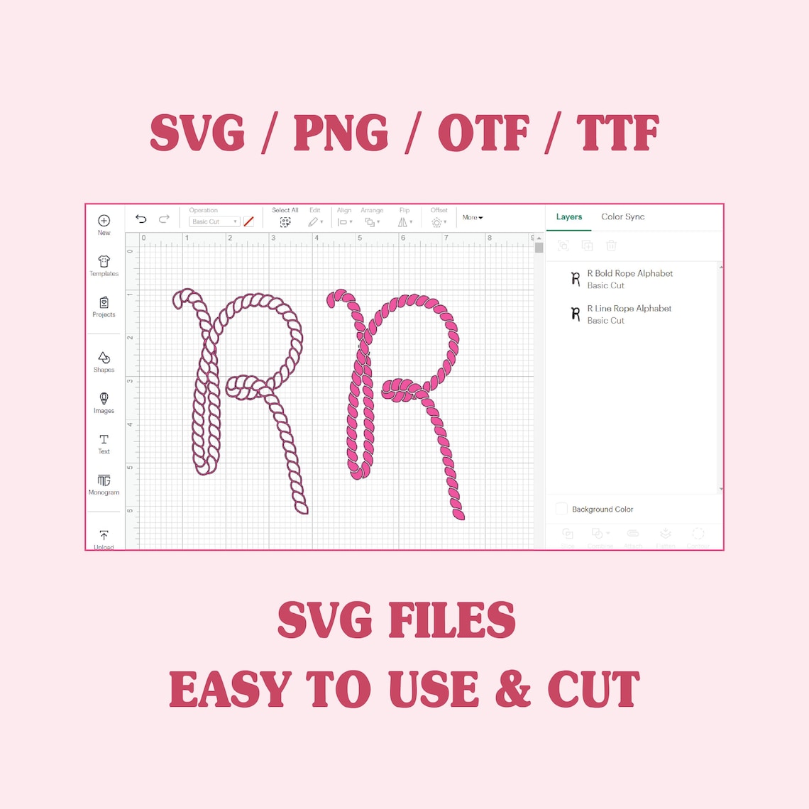 Rope Cowgirl Font, Sweet Rope Font, Coquette Rope Text Svg, Valentine's ...