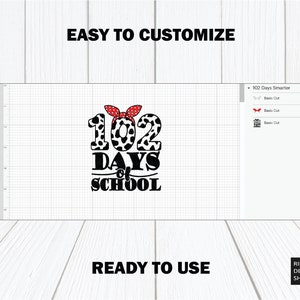 102 Days of School Girls Kids Svg, 100th Day Smarter Svg, Dalmatian ...