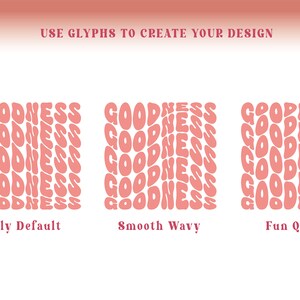 Real Wavy Stacked Font, Wavy Retro Font, Wavy Text Svg, Easy to Create ...