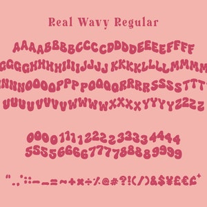 Real Wavy Retro Font, Wavy Font, Wavy Text Svg, Easy to Create Custom ...