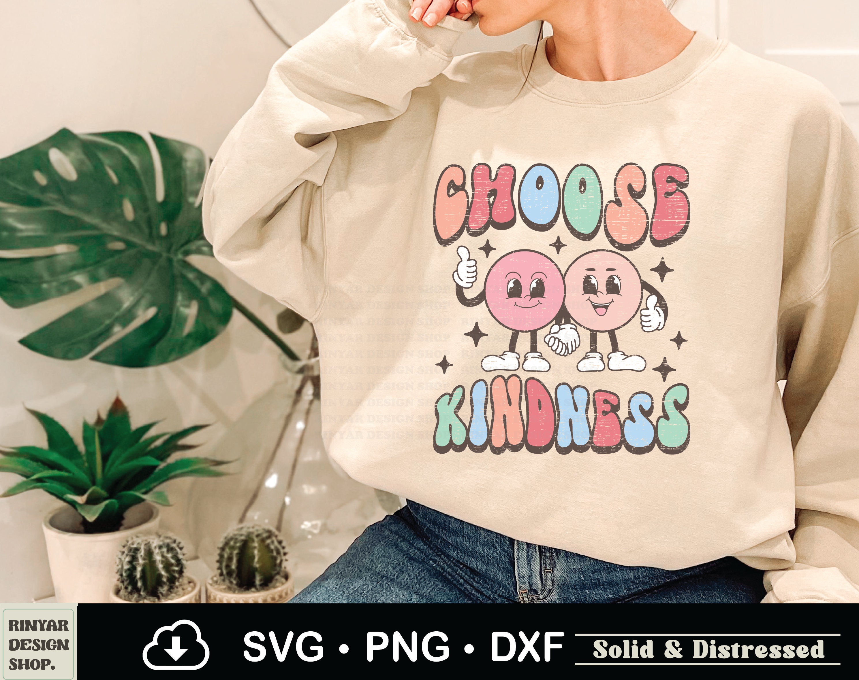 Choose Kindness Groovy Retro Svg Png Bekind Retro Sublimation - Etsy