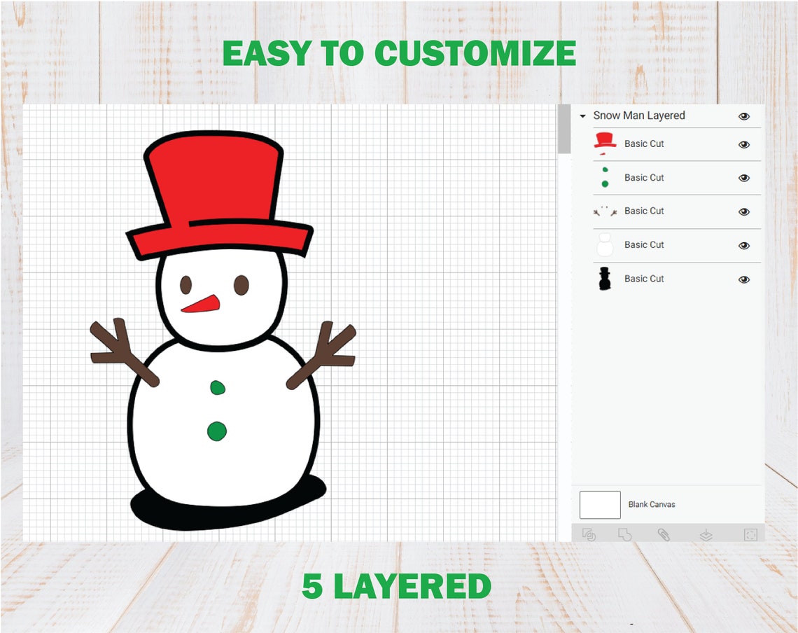Snowman Layered Svg Snowman Svg Files Christmas Svg Design - Etsy
